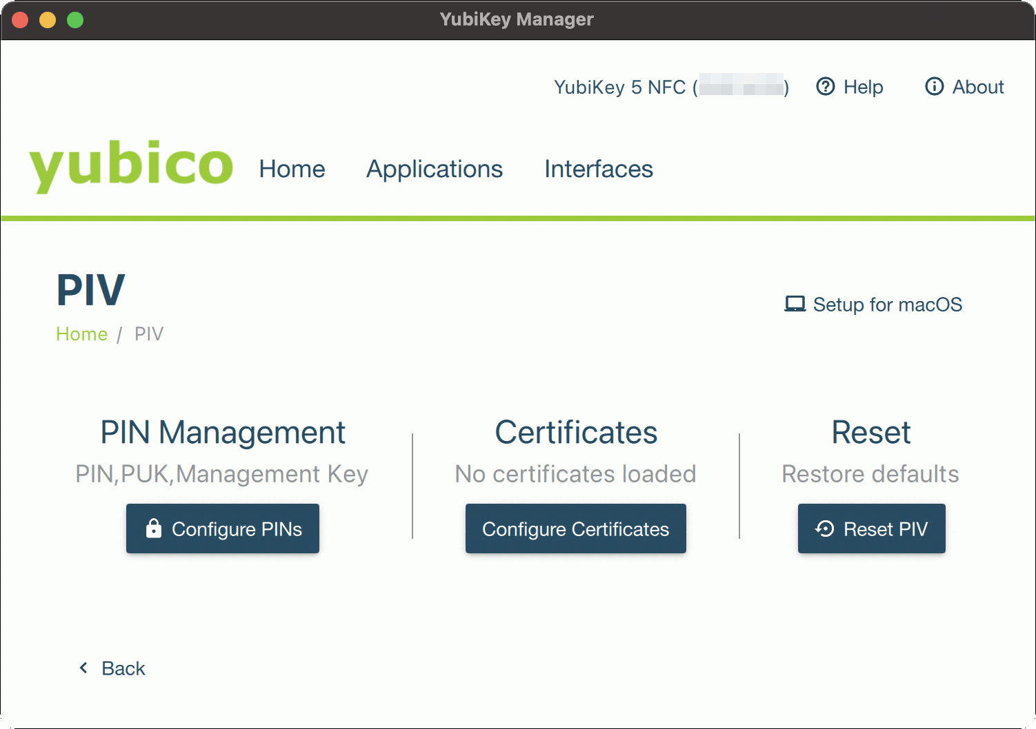 MacにYubiKey Managerをインストール