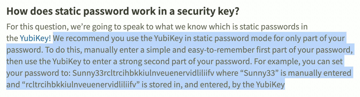 YubiKeyで静的パスワードを扱う