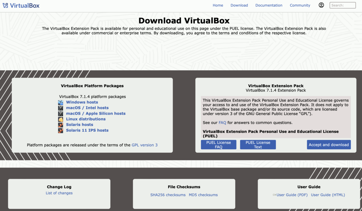 Mac(Apple silicon)にVirtualBoxをインストール